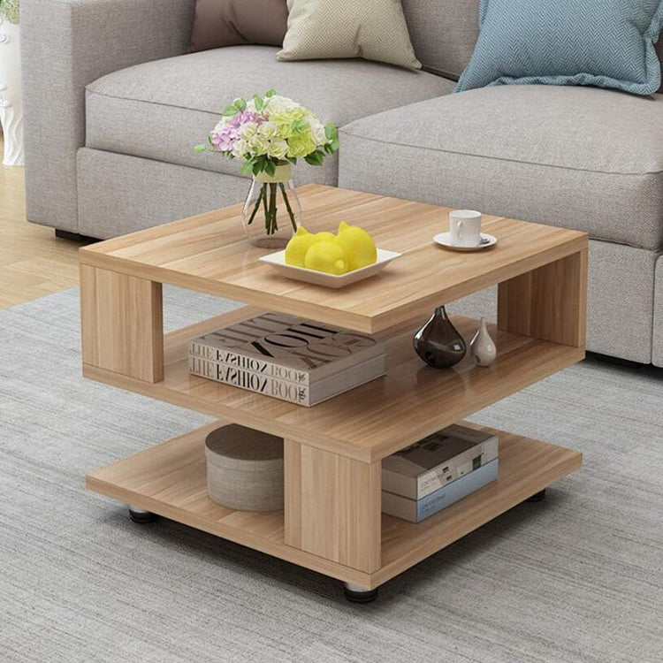 Rectangle Hallow Design Night Stand Storage Bedside Table With Metal L ...